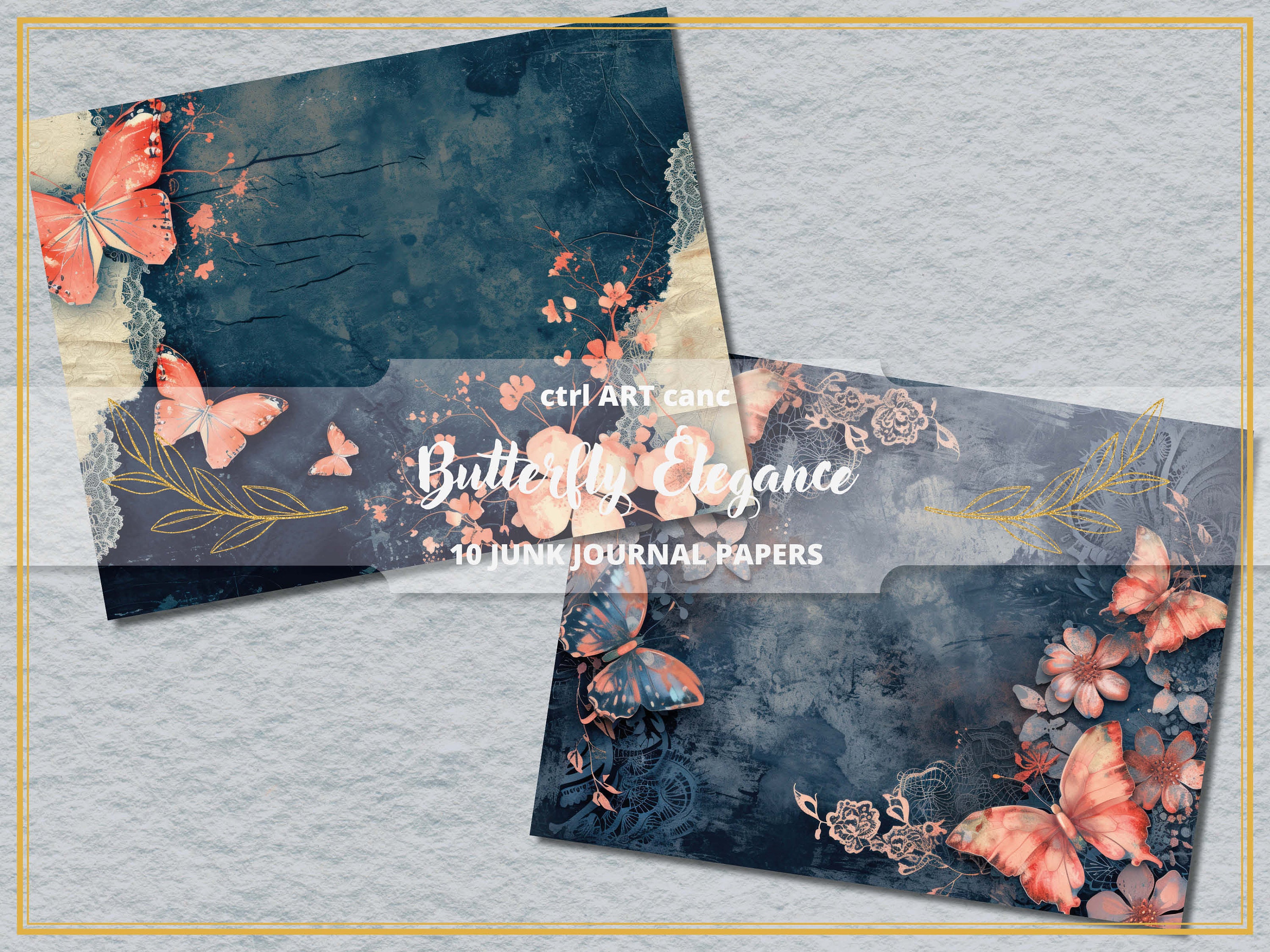 Butterfly Junk Journal Kit Butterfly Scrapbook Kit Butterflies Digital ...
