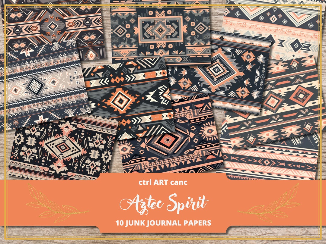 Aztec Digital Paper Maya Journal Kit Inca Printable Paper Maya ...