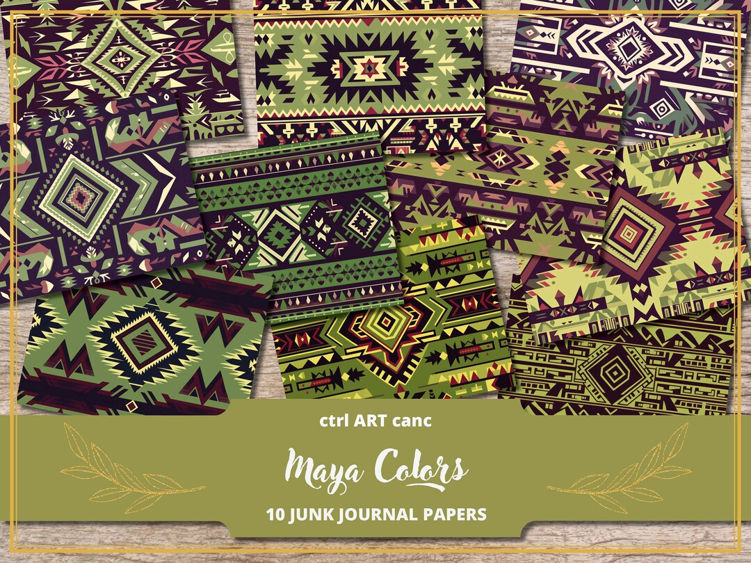 Aztec Digital Paper Maya Journal Kit Inca Printable Paper Maya ...