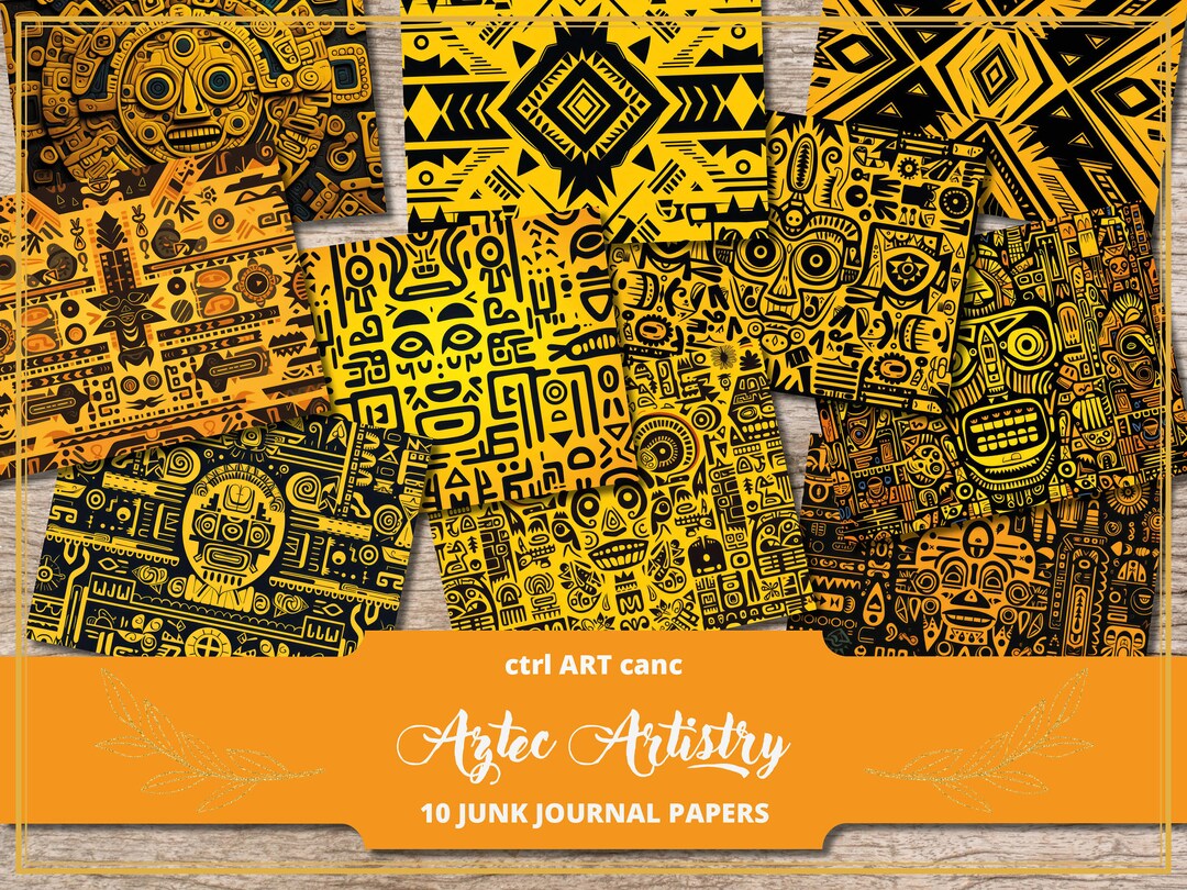Aztec Digital Paper Maya Journal Kit Inca Printable Paper Maya ...