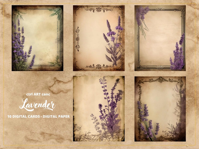 10 Lavender Printable Paper Lavender Digital Paper Lavender - Etsy