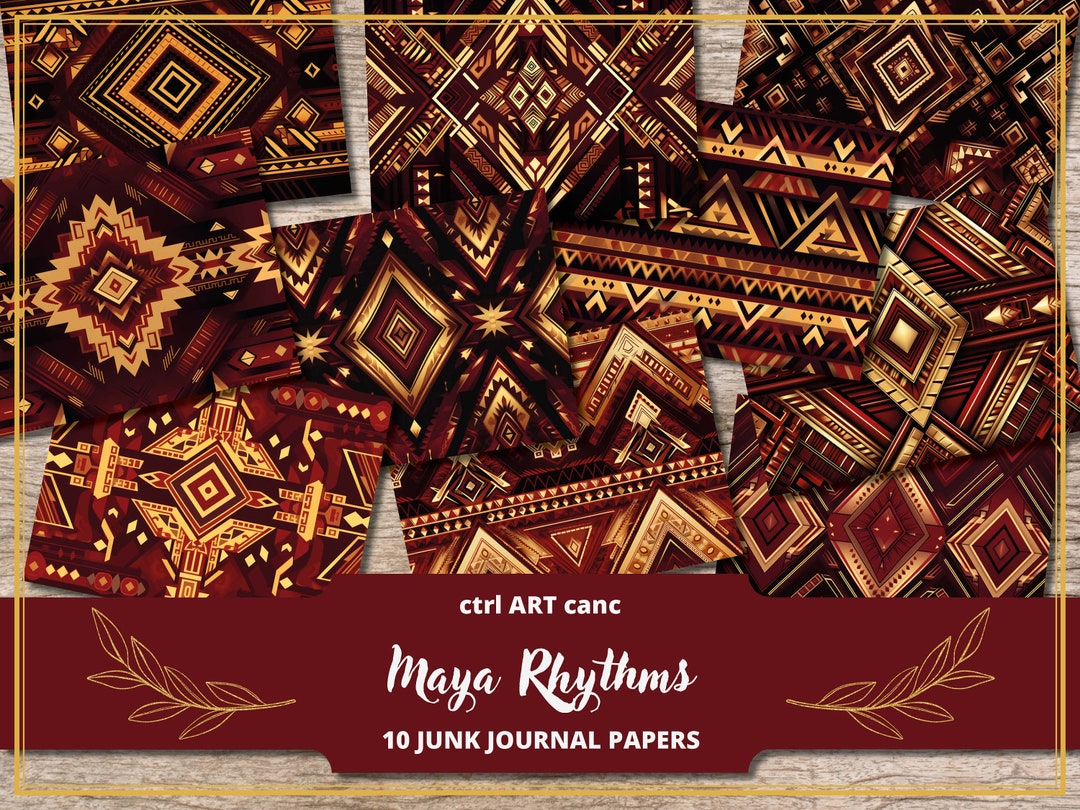 Aztec Digital Paper Maya Journal Kit Inca Printable Paper Maya ...