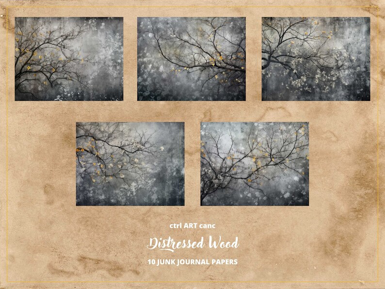 Grunge Junk Journal Kit Printable Paper for Scrapbook Paper Kit ...