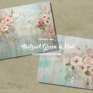 Abstract Collage Junk Journal Kit Digital Paper Scrapbook Kit Printable ...