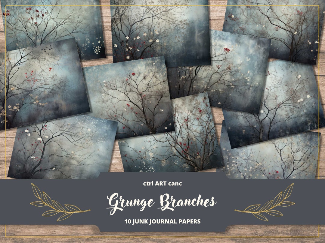 Grunge Junk Journal Kit Printable Paper for Scrapbook Paper Kit ...