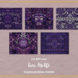 Aztec Digital Paper Maya Journal Kit Inca Printable Paper Maya ...