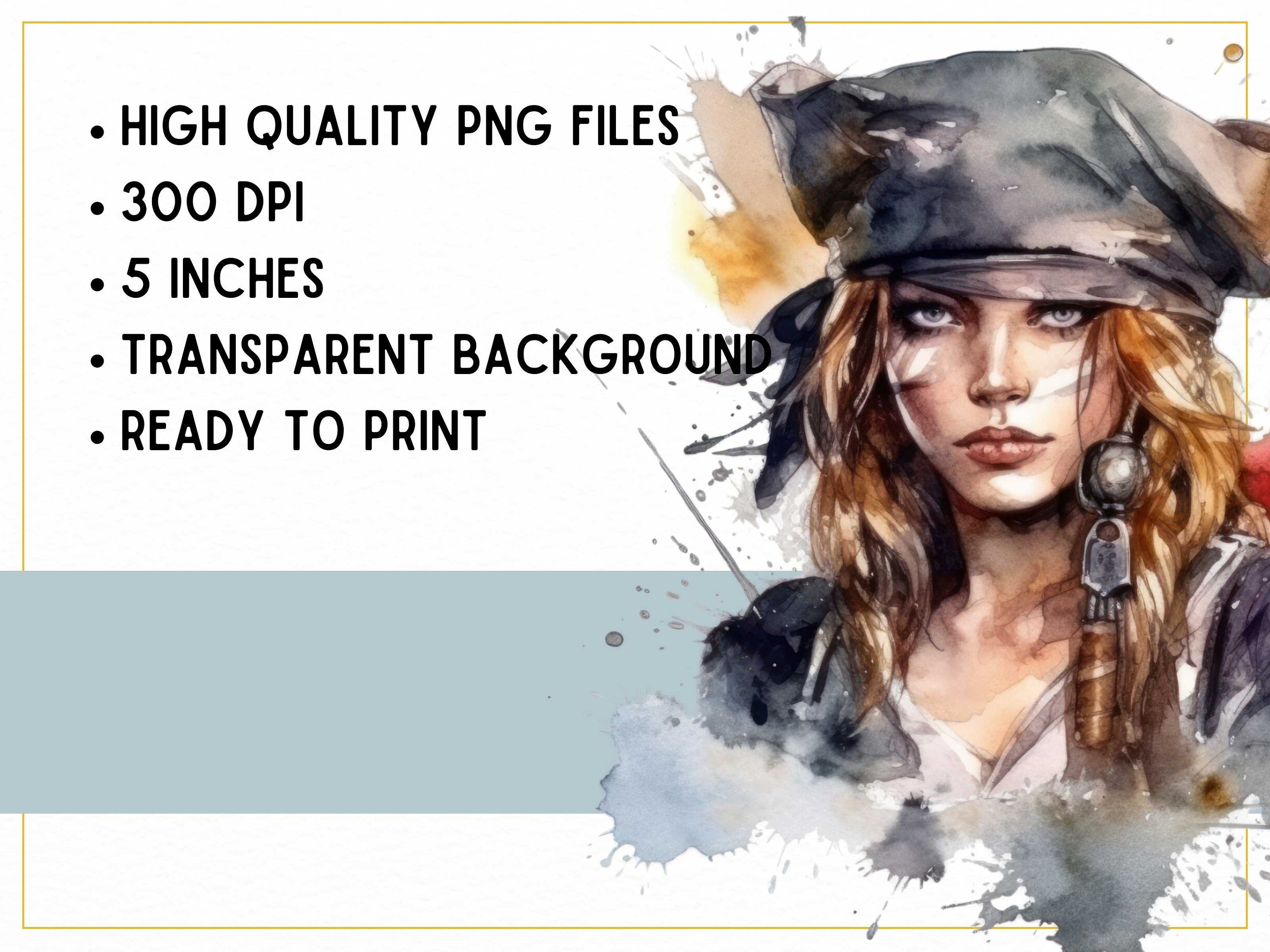 Pirate Watercolor Clipart Pirates Party Invitation Pirate - Etsy