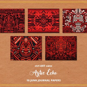 Aztec Digital Paper Maya Journal Kit Inca Printable Paper Maya ...