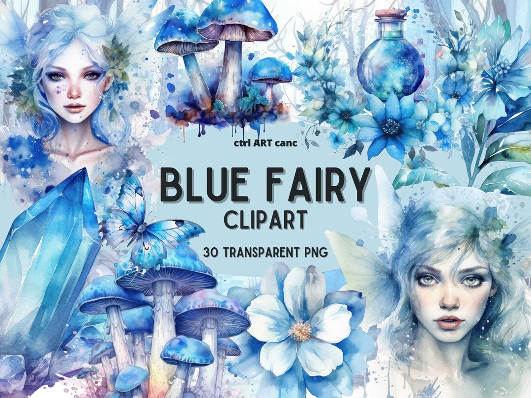 Fairy Clipart Transparent PNG Blue Fairy Clipart Baby Shower Blue ...