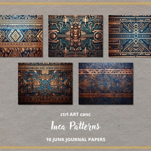 Aztec Digital Paper Maya Journal Kit Inca Printable Paper Maya ...