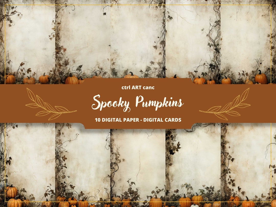 Halloween Junk Journal Digital Paper, Spooky Journal Paper, Halloween ...