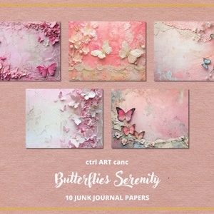 Butterfly Junk Journal Kit Butterfly Scrapbook Kit Butterflies Digital ...