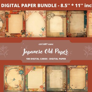 100 Japanese Vintage Paper, Japanese Style, Japanese Old Paper ...
