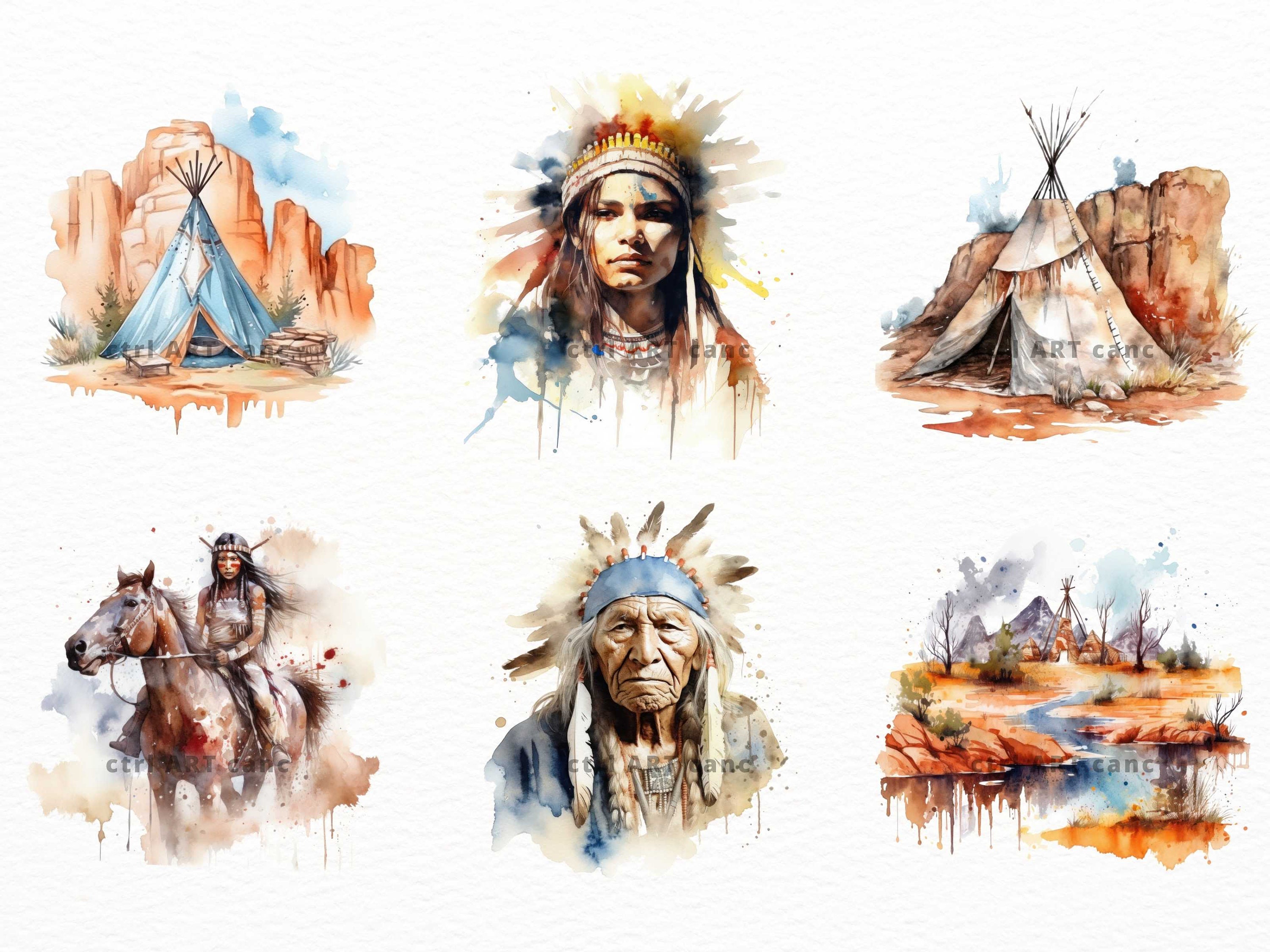 Native American Clipart Apache Clipart Sioux Clipart - Etsy Australia