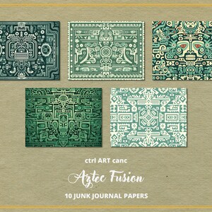 Aztec Digital Paper Maya Journal Kit Inca Printable Paper Maya ...