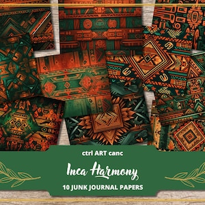 Aztec Digital Paper Maya Journal Kit Inca Printable Paper Maya ...