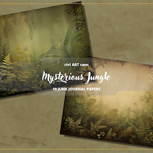 Jungle Journal Paper Forest Scrapbook Paper Digital Paper Printable ...