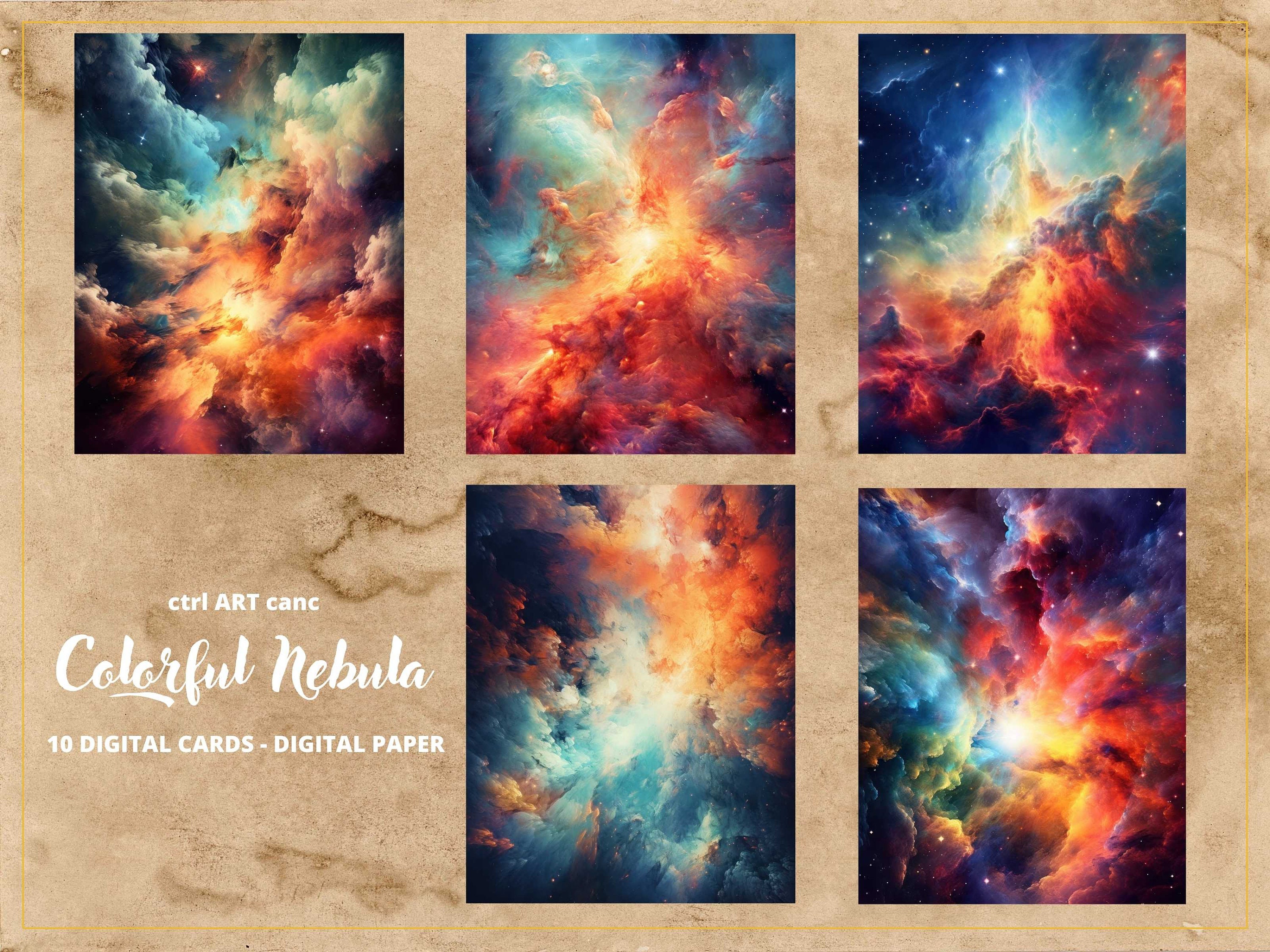 Nebula Digital Paper Printable Space Nebula Galaxy - Etsy