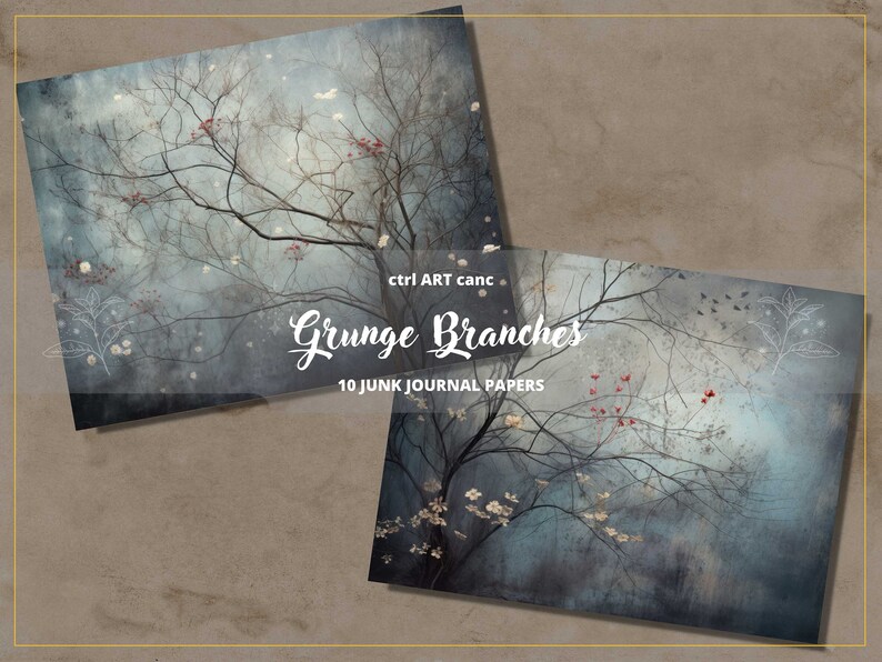 Grunge Junk Journal Kit Printable Paper for Scrapbook Paper Kit ...