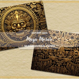Aztec Digital Paper Maya Journal Kit Inca Printable Paper Maya ...
