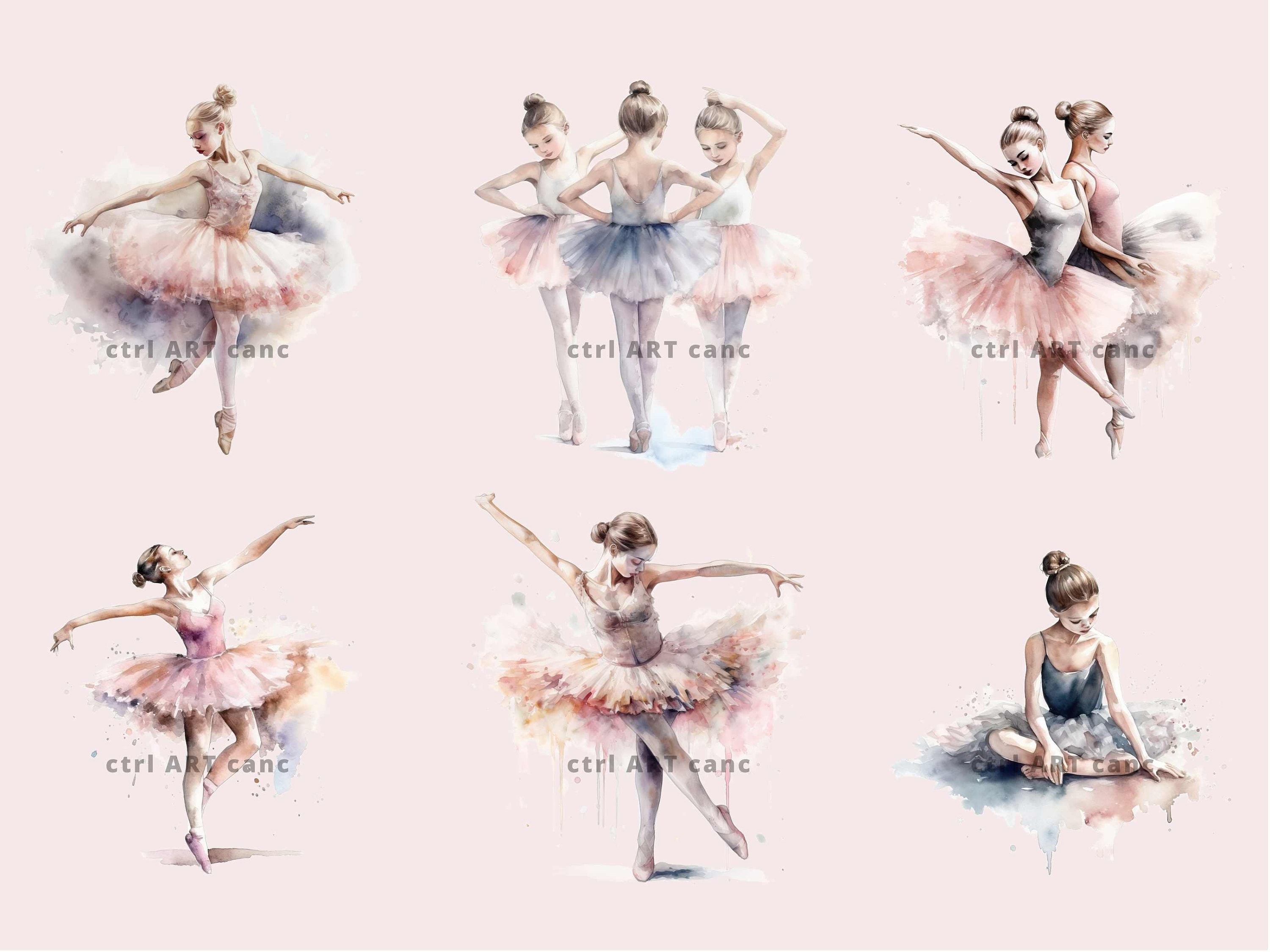 30 Ballerina Watercolor Clipart Dance Clipart Dance Print - Etsy