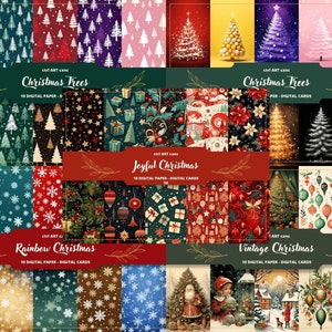 Christmas Printable Paper Bundle for Christmas Decor Printable Digital ...