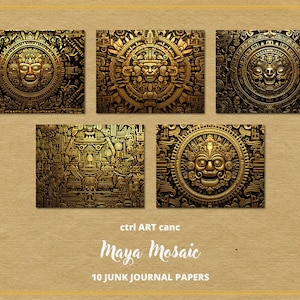 Aztec Digital Paper Maya Journal Kit Inca Printable Paper Maya ...