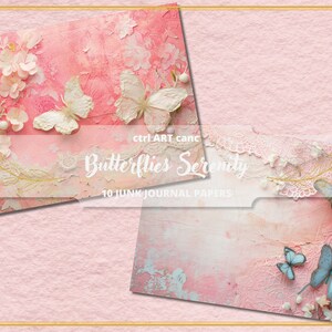 Butterfly Junk Journal Kit Butterfly Scrapbook Kit Butterflies Digital ...