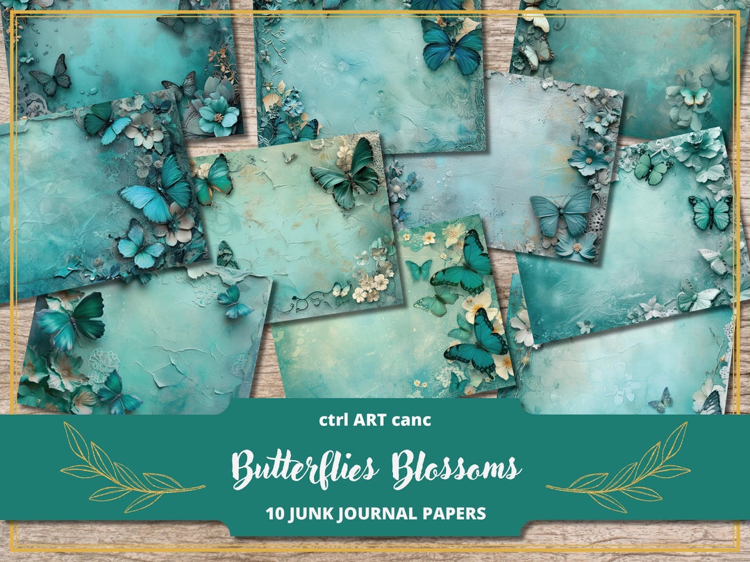 Butterfly Junk Journal Kit Butterfly Scrapbook Kit Butterflies Digital ...