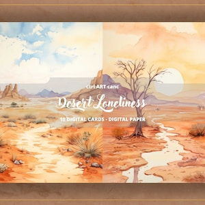 Desert Digital Paper to Print Desert Scrapbook Paper Background Sand ...