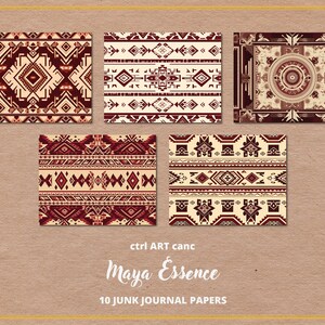 Aztec Digital Paper Maya Journal Kit Inca Printable Paper Maya ...