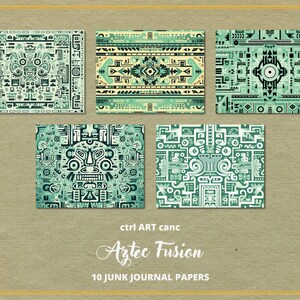 Aztec Digital Paper Maya Journal Kit Inca Printable Paper Maya ...