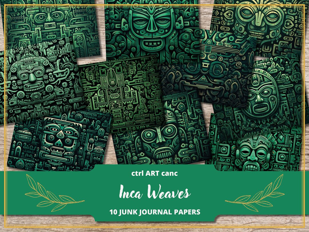 Aztec Digital Paper Maya Journal Kit Inca Printable Paper Maya ...
