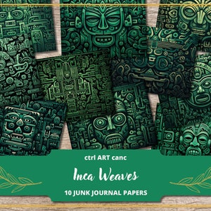 Aztec Digital Paper Maya Journal Kit Inca Printable Paper Maya ...