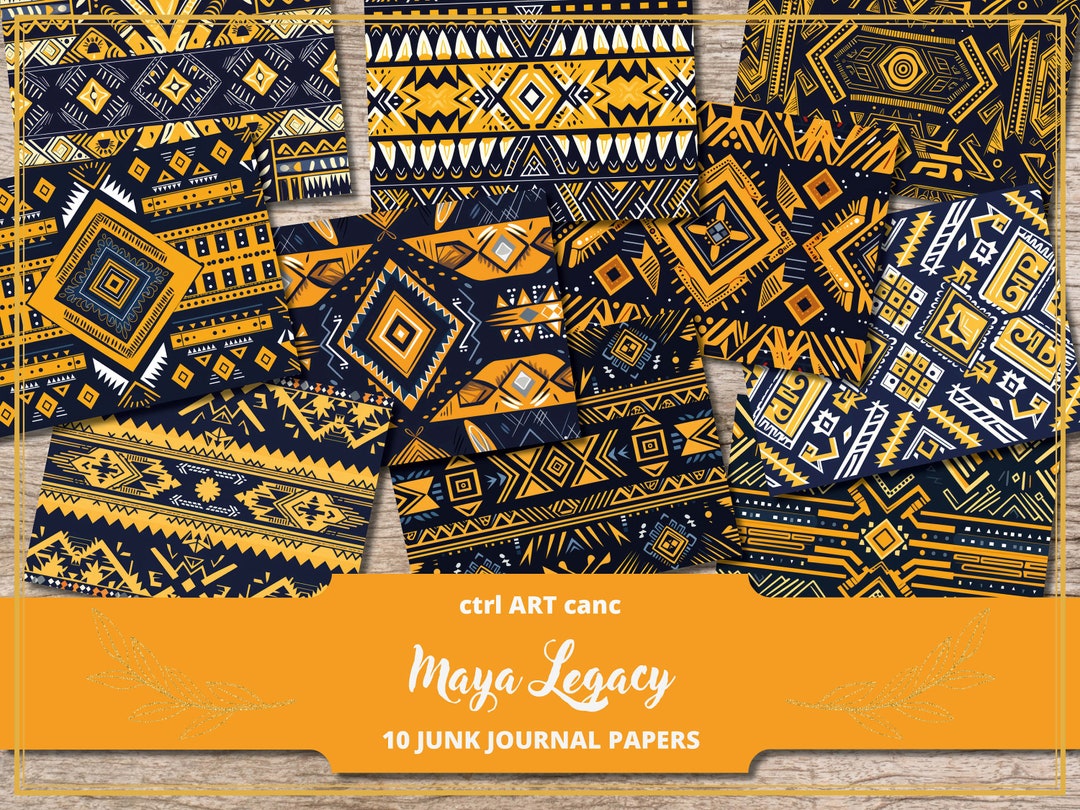Aztec Digital Paper Maya Journal Kit Inca Printable Paper Maya ...