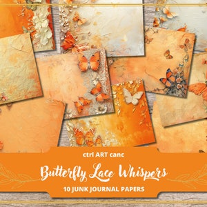 Butterfly Junk Journal Kit Butterfly Scrapbook Kit Butterflies Digital ...