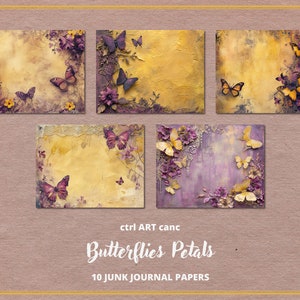 Butterfly Junk Journal Kit Butterfly Scrapbook Kit Butterflies Digital ...