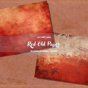 Red Old Paper Background Stained Paper Wallpaper Junk Journal Paper ...