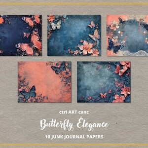 Butterfly Junk Journal Kit Butterfly Scrapbook Kit Butterflies Digital ...