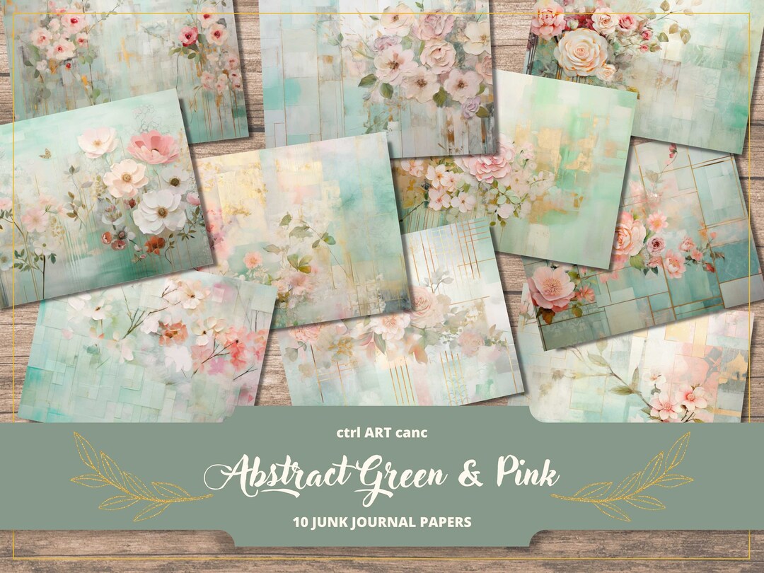 Abstract Collage Junk Journal Kit Digital Paper Scrapbook Kit Printable ...