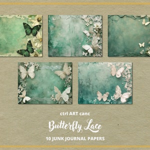 Butterfly Junk Journal Kit Butterfly Scrapbook Kit Butterflies Digital ...