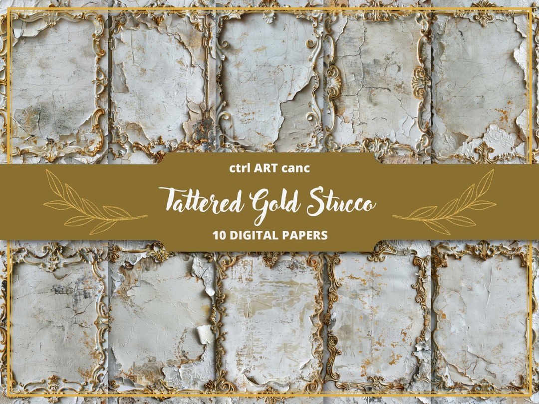 Baroque Golden Frame Junk Journal Paper Baroque Digital Paper Rococo ...