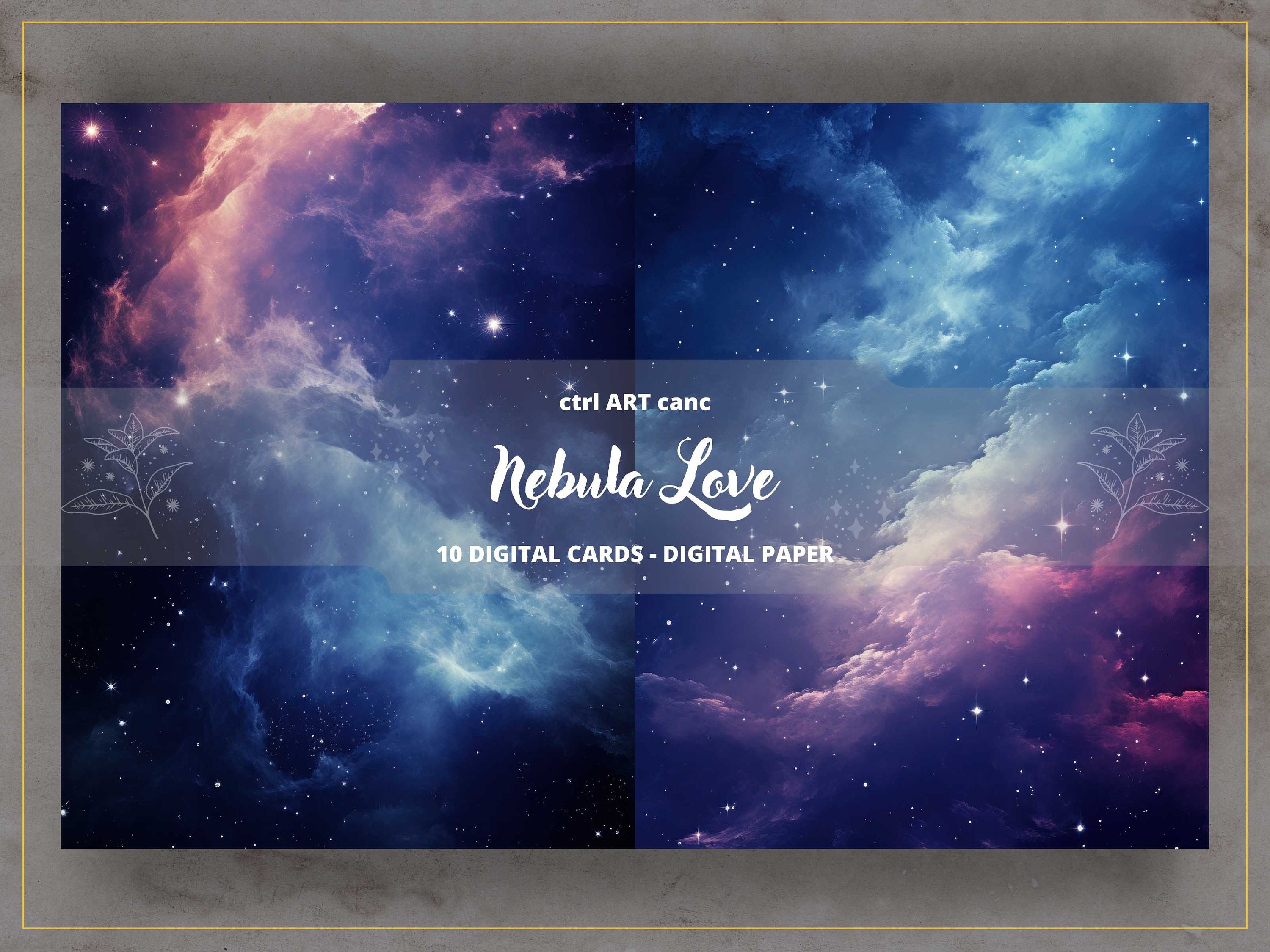 Nebula Digital Paper: Galaxy Stars Printable for Scrapbooking (digital ...