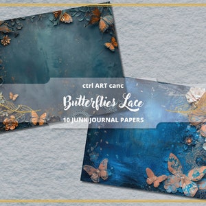 Butterfly Junk Journal Kit Butterfly Scrapbook Kit Butterflies Digital ...
