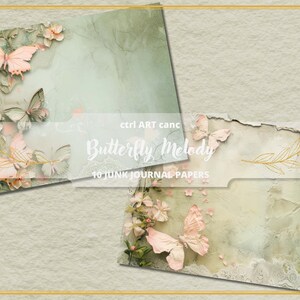 Butterfly Junk Journal Kit Butterfly Scrapbook Kit Butterflies Digital ...