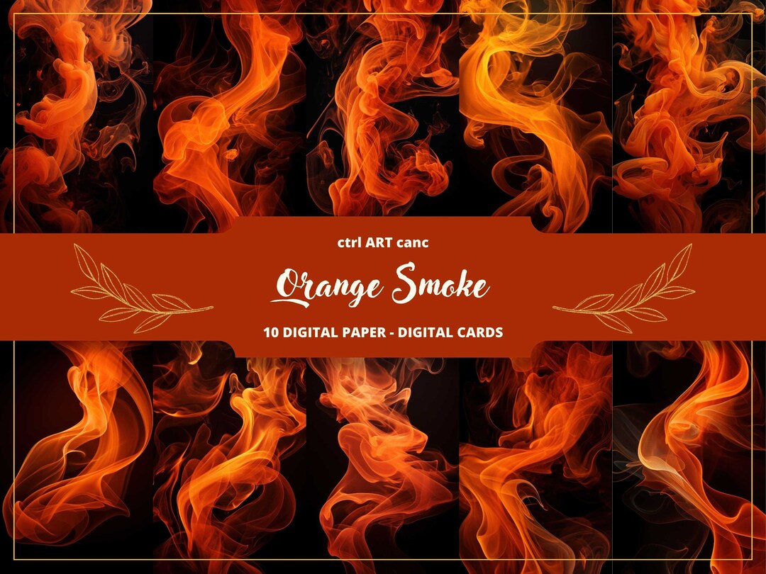 Smoke Printable Paper Smoke Effect Screen Smoke Orange Smoke Printable ...