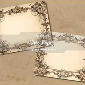 Vintage Paper Frame Junk Journal Paper Scrapbook Paper Floral Frame ...