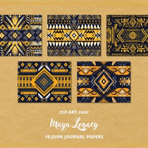 Aztec Digital Paper Maya Journal Kit Inca Printable Paper Maya ...