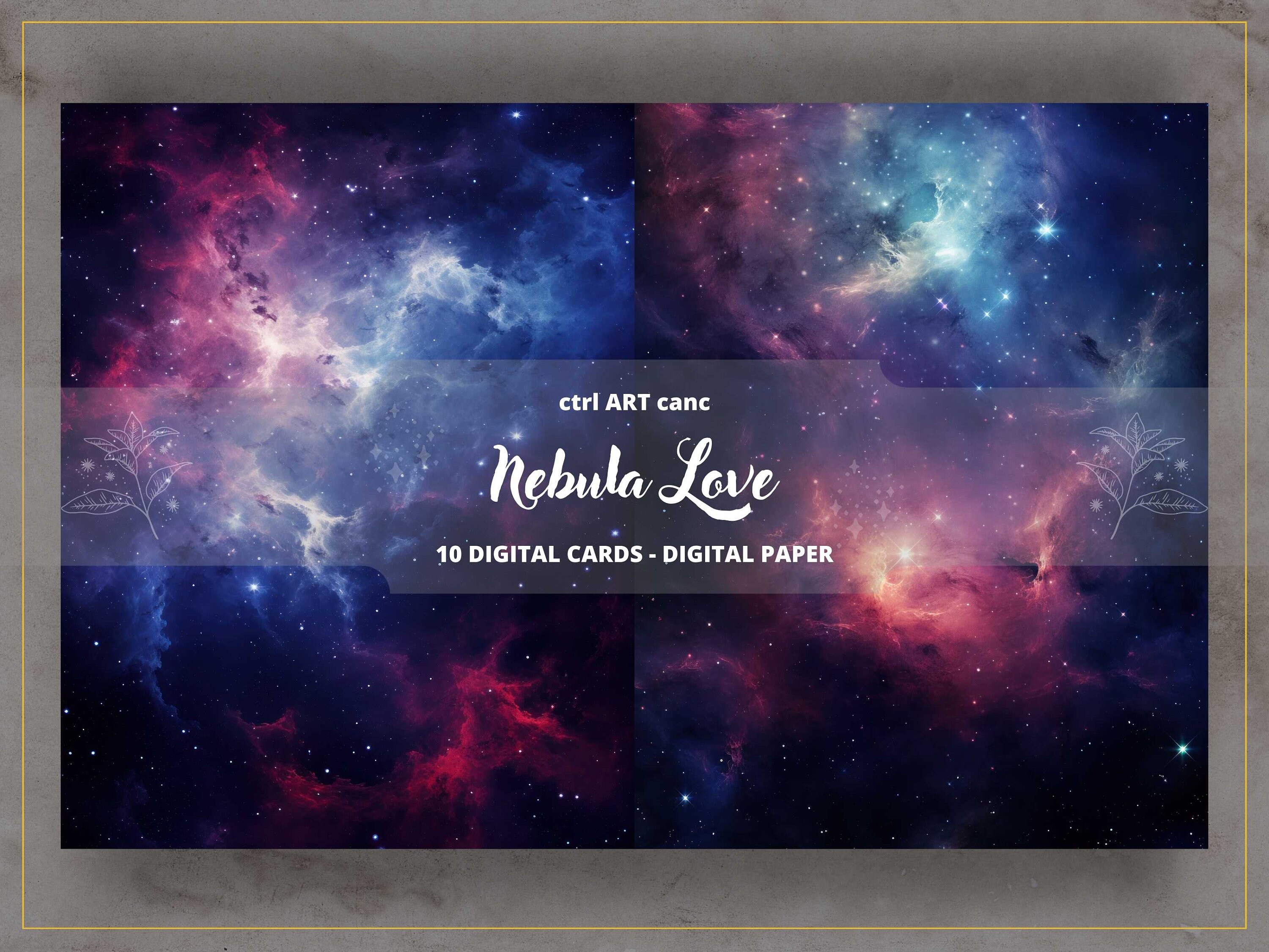 Nebula Digital Paper: Galaxy Stars Printable for Scrapbooking (digital ...