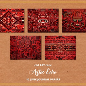 Aztec Digital Paper Maya Journal Kit Inca Printable Paper Maya ...